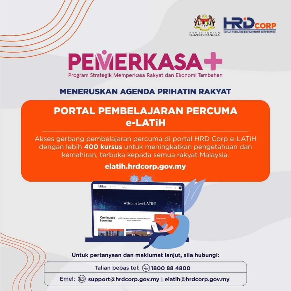 e-LATiH PEMERKASA Plus: Portal Pembelajaran & Kemahiran Percuma