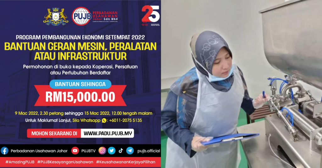 PPES 2.0: Bantuan Geran Mesin, Peralatan Atau Infrastruktur Johor