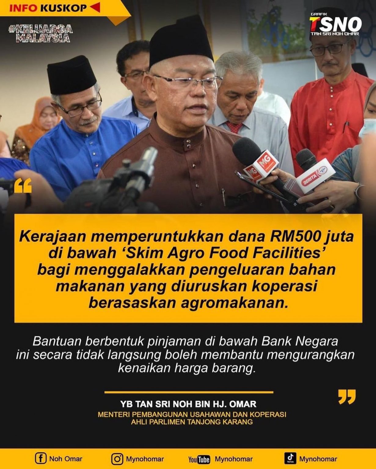 Skim Agro Food Facilities: Pinjaman Koperasi Berasaskan Agromakanan