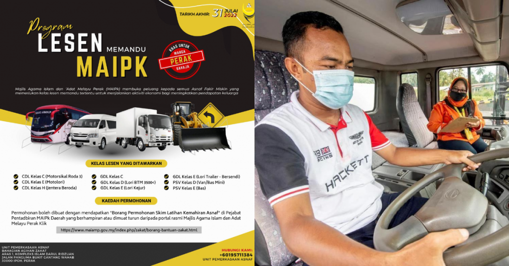 Permohonan Program Lesen Memandu MAIPk Asnaf Negeri Perak