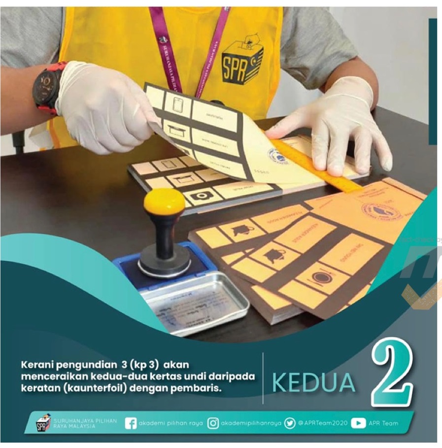 Cara Lipat Kertas Undi Untuk Elak Undi Rosak