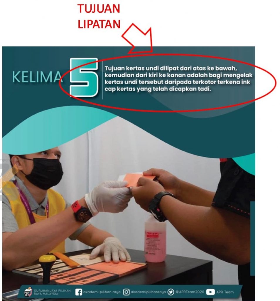 Cara Lipat Kertas Undi Untuk Elak Undi Rosak