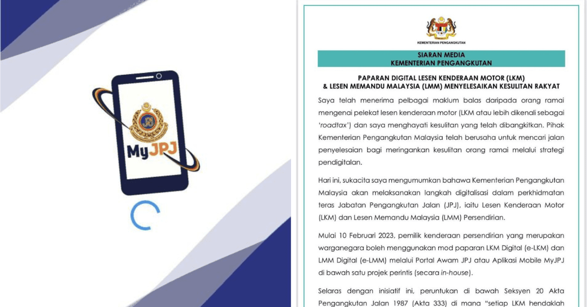MyJPJ: Cara Pendaftaran & Semakan Road Tax Digital