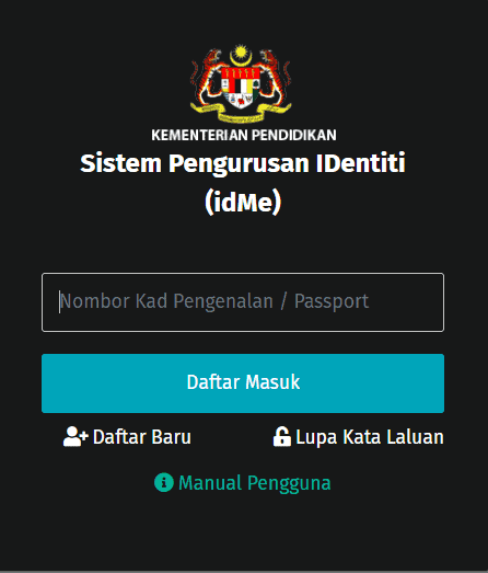 idMe KPM: Login & Pendaftaran Online