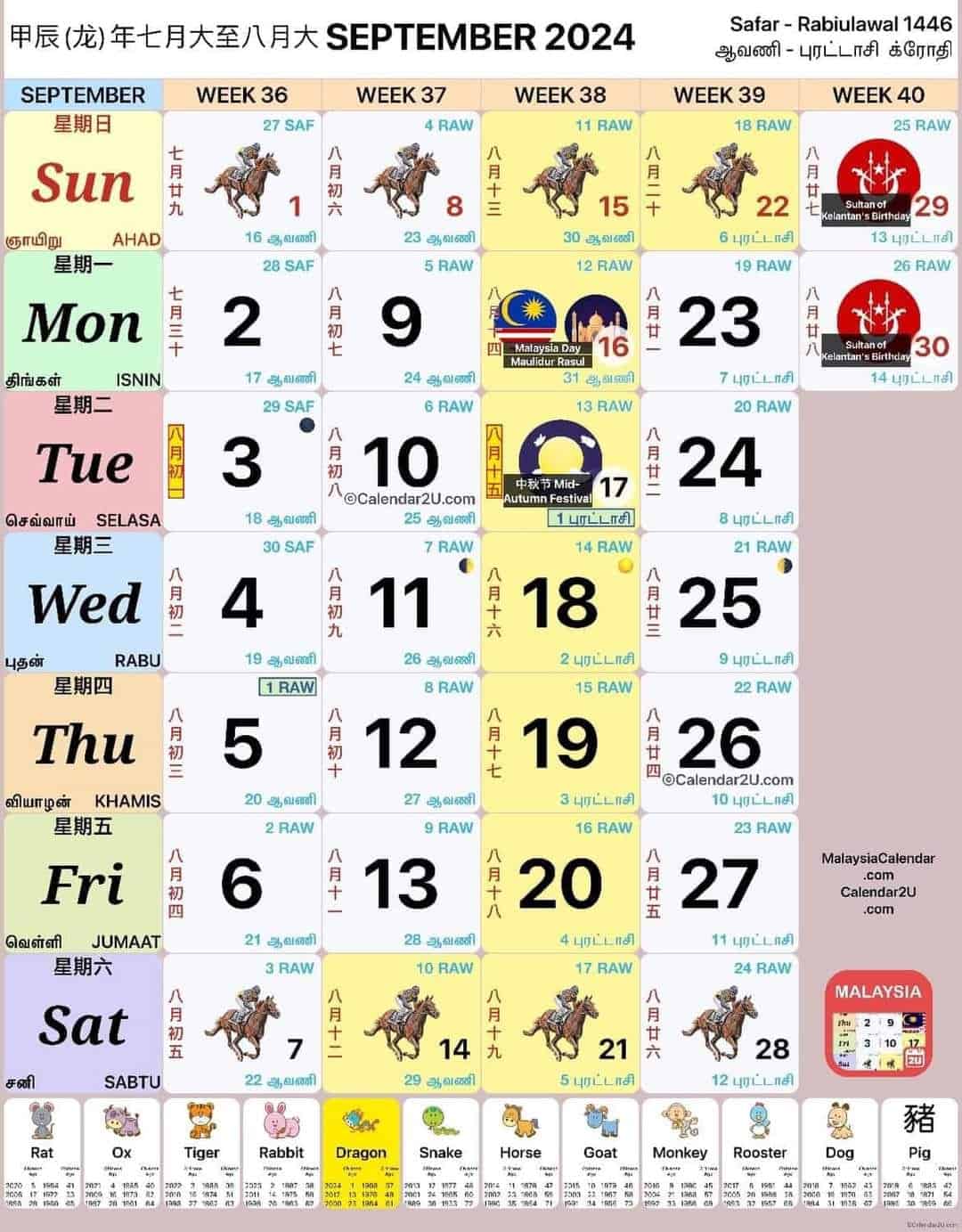Kalendar 2024 - Cuti Umum & Cuti Sekolah KPM