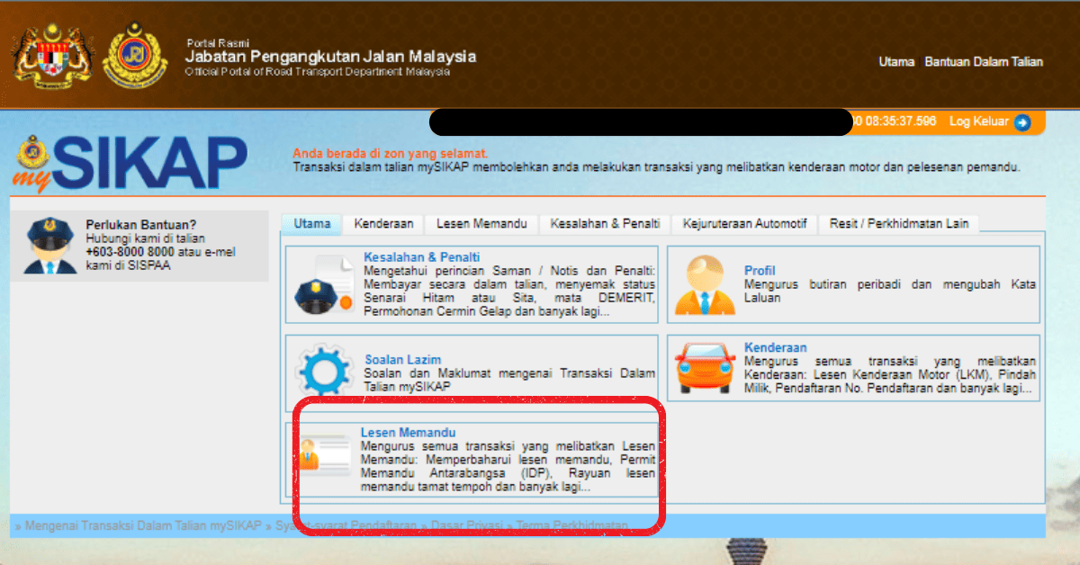 Cara Renew Lesen Secara Atas Talian (MySikap & MyEG)