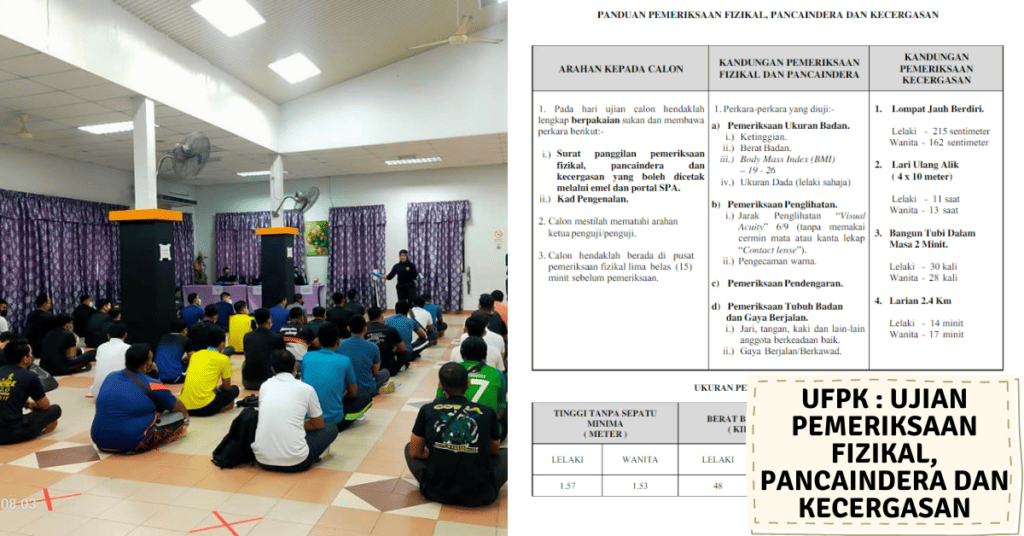 UFPK : Ujian Pemeriksaan Fizikal, Pancaindera Dan Kecergasan