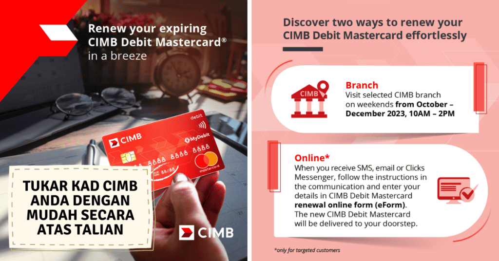 Cara Tukar Kad CIMB Expired Secara Atas Talian