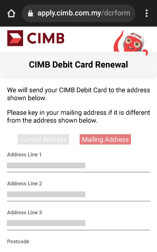 Cara Tukar Kad CIMB Expired Secara Atas Talian
